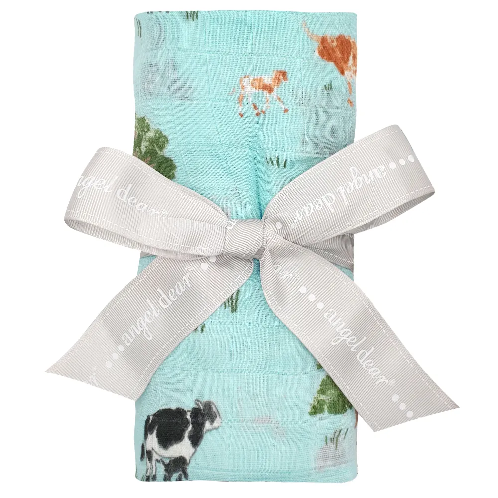 ANGEL DEAR Bamboo Muslin Swaddle (Cows)