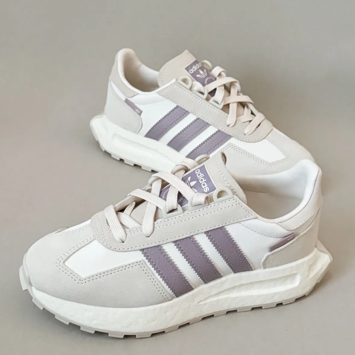 ADIDAS RETROPY E5 薰衣草 米白