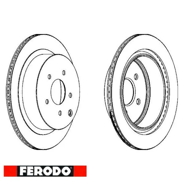 FERODO BRAKE DISCS INFINTI FX 089~13/ DDF1506 / 後碟
