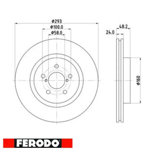 FERODO BRAKE DISCS SUBARU XV 17~/ 26300-FL010 / 前碟