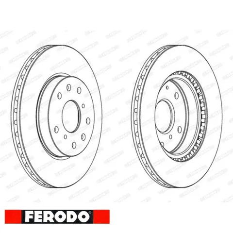 FERODO BRAKE DISCS SUZUKI SX4 06B~14/ DDF1620 / 前碟