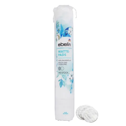 德國dm ebelin 100%純棉無絮圓形化妝棉卸妝棉(140片裝)