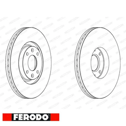 FERODO BRAKE DISCS PEUGEOT 207 062~/ DDF1442 / 前碟