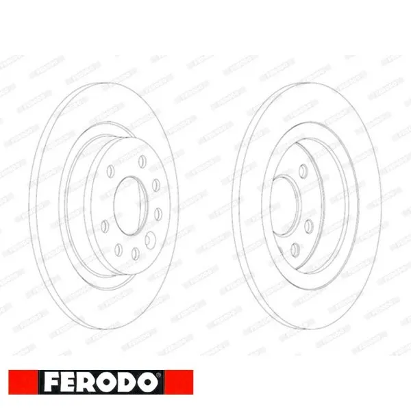 FERODO BRAKE DISCS OPEL ASTRA(H) 043~10/ DDF1877★ / 後碟