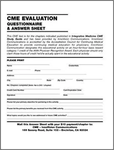 Integrative Medicine CME Study Guide