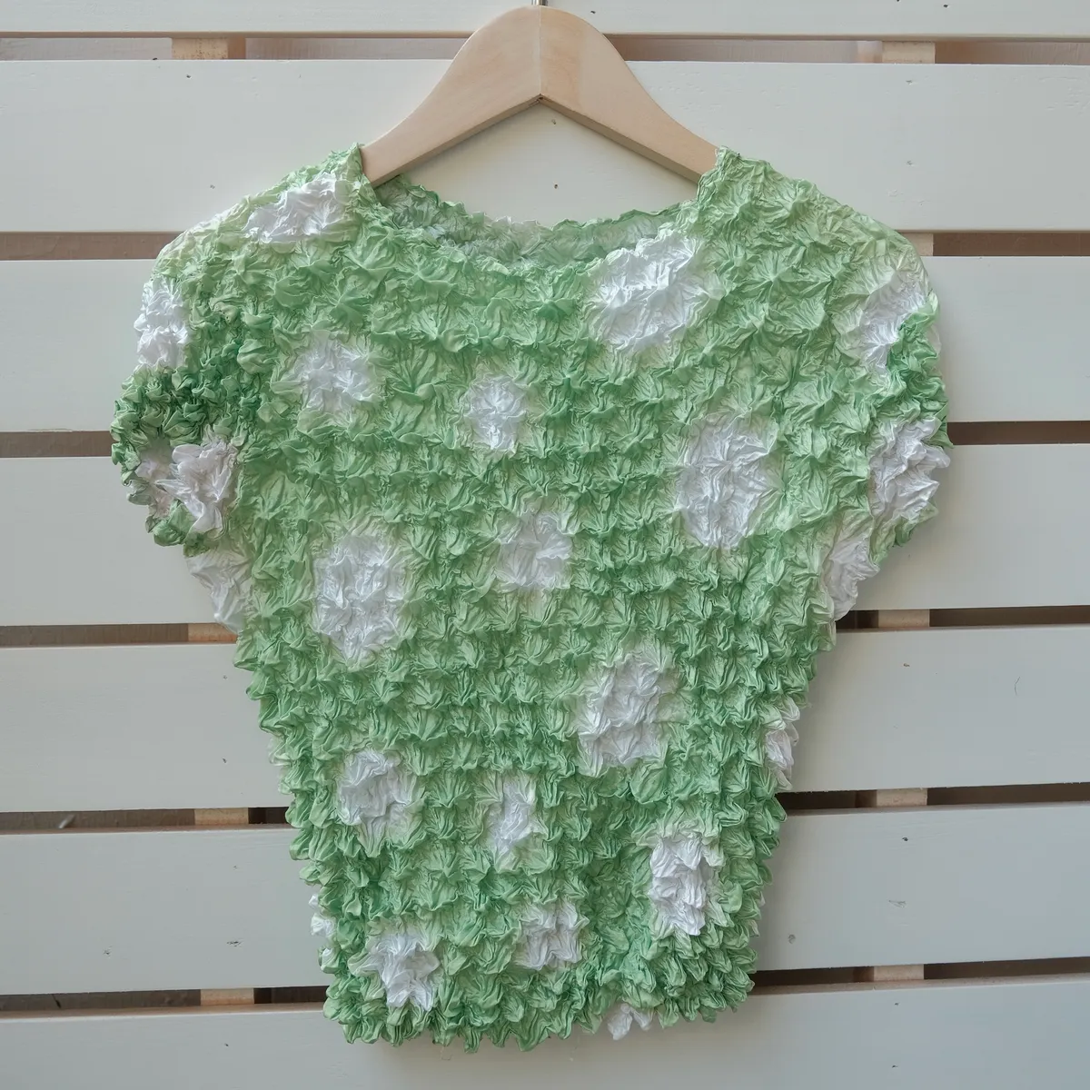 Popcorn top white/green
