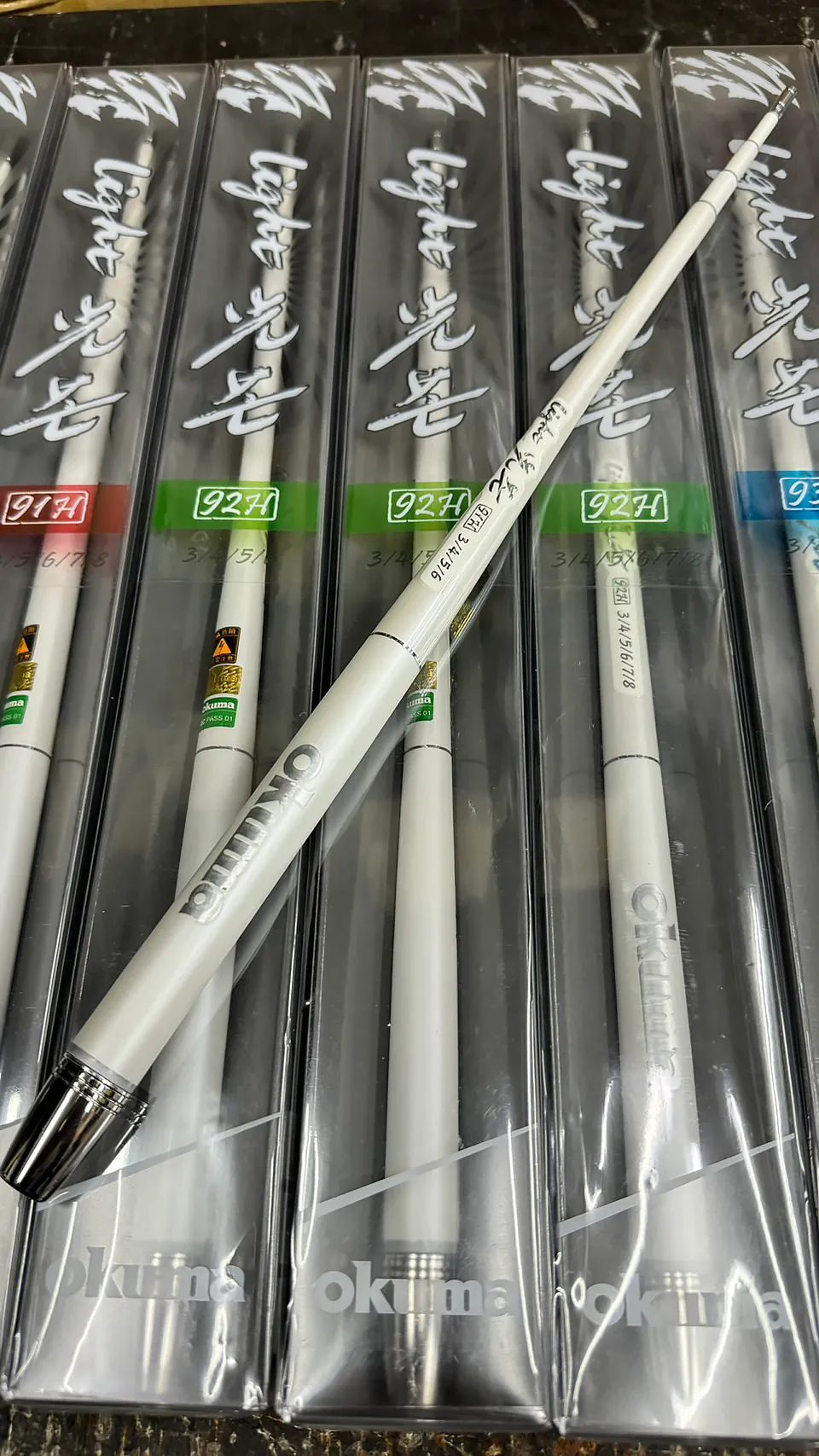 24年 OKUMA 光芒系列 LIGHT 白色 蝦竿 泰國蝦竿 91H 92H 93H 3/6 3/7 3/8