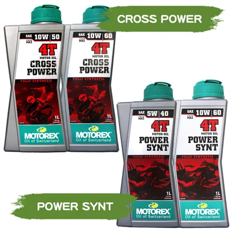 MOTOREX CROSS POWER/PWOER SYNT 4T 5W40/10W50/10W60 機車 全合成機油