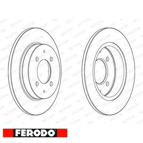 FERODO BRAKE DISCS SMART FORFOUR 041~/ DDF1622 / 後碟
