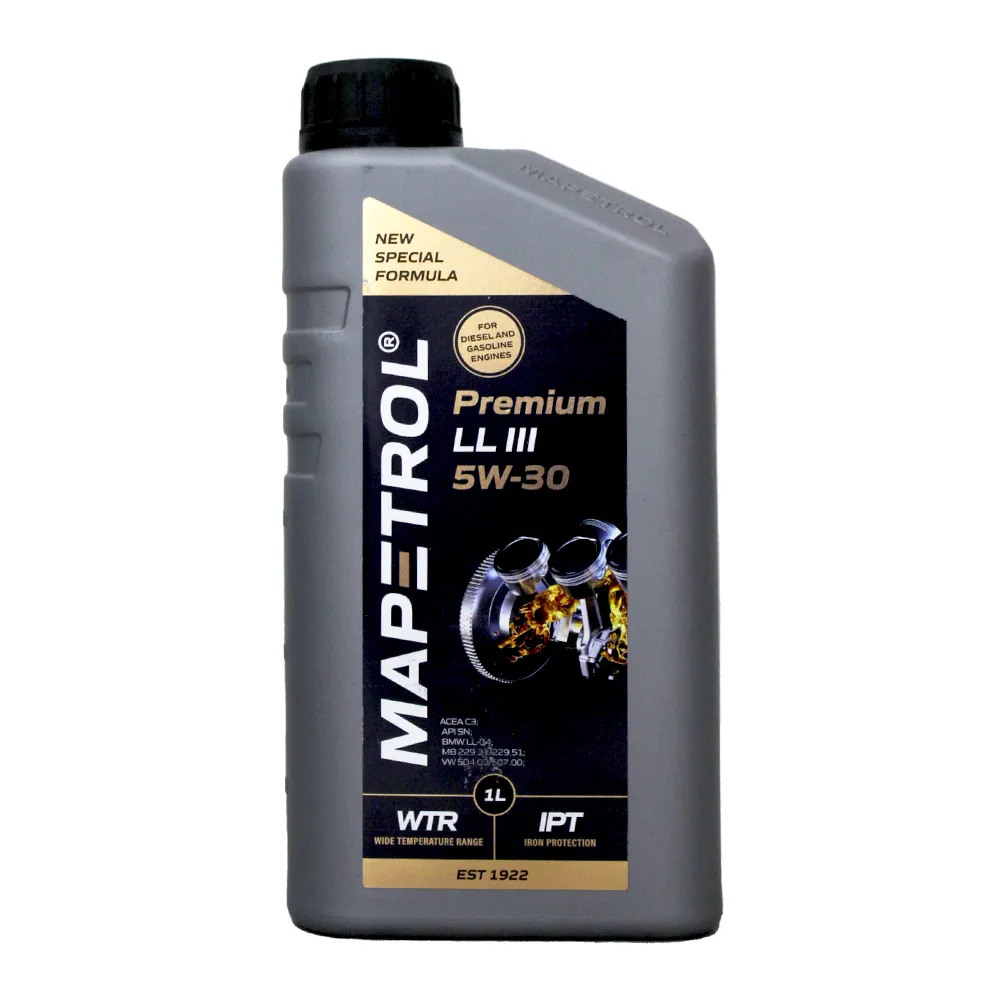 MAPETROL PREMIUM LL III 5W30 頂級全合成機油(買一箱送頂級汽油精)