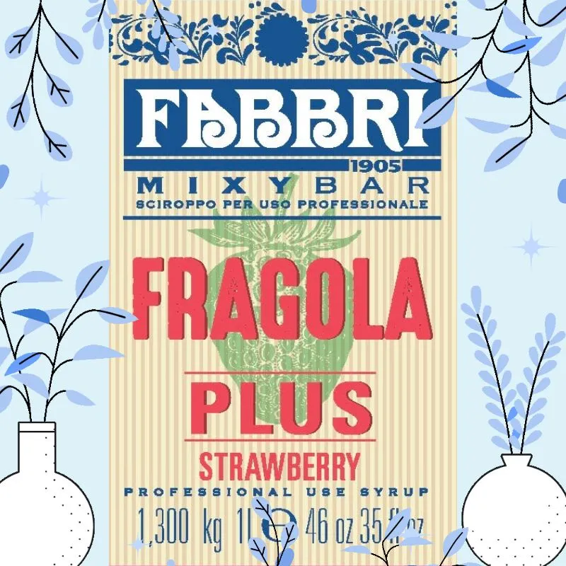 義大利 FABBRI Mixybar Strawberry PLUS Syrup 費布里璀璨果露-草莓 PLUS 風味-1.3kg/1000ml
