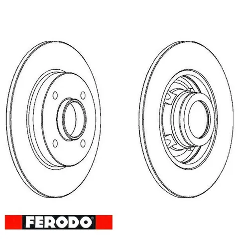 FERODO BRAKE DISCS PEUGEOT 307 SW 013~08/ DDF1523 / 後碟