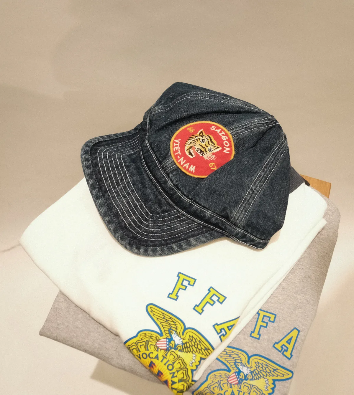Houston Patch Denim Army Cap Tiger 福虎刺繡短簷帽