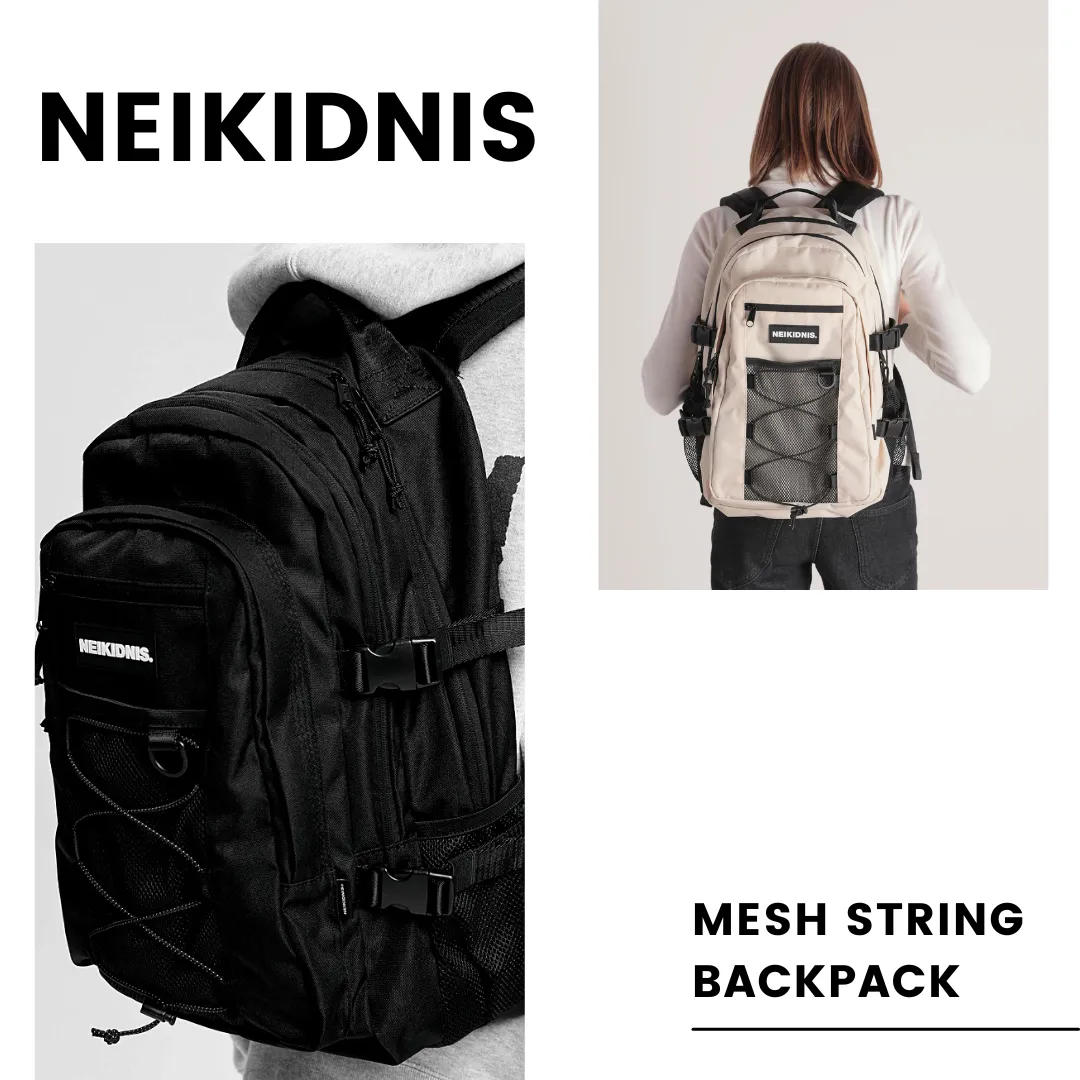NEIKIDNIS MESH STRING BACKPACK 韓國抽繩雙肩包 後背包