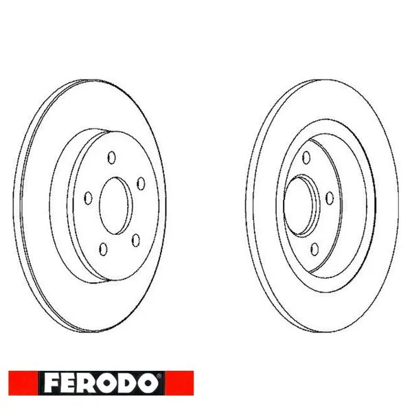 FERODO BRAKE DISCS VOLVO V40 Cross Country 131~/ DDF1227 / 後碟