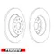FERODO BRAKE DISCS VOLKSWAGEN GOLF 12B~ (5G1,BE1)/ DDF2506 / 後碟