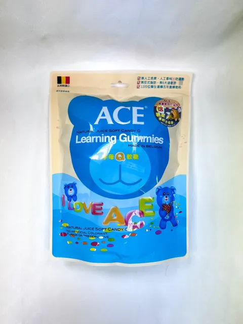 ACE Q軟糖 240G大包裝- 比利時原裝進口，醫療院所推薦，100%無人工色素防腐劑(字母 Q軟糖)