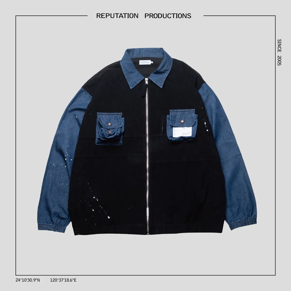 REPUTATION PRODUCTIONS® CLASSIC DENIM CORDUROY WORK JACKET / D- JACKET ...