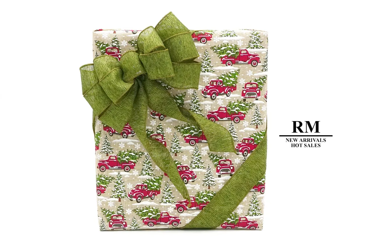 軍綠色蝴蝶結禮盒包裝(KF7270GC-15/Military Green Butterfly Bow Box Packaging)