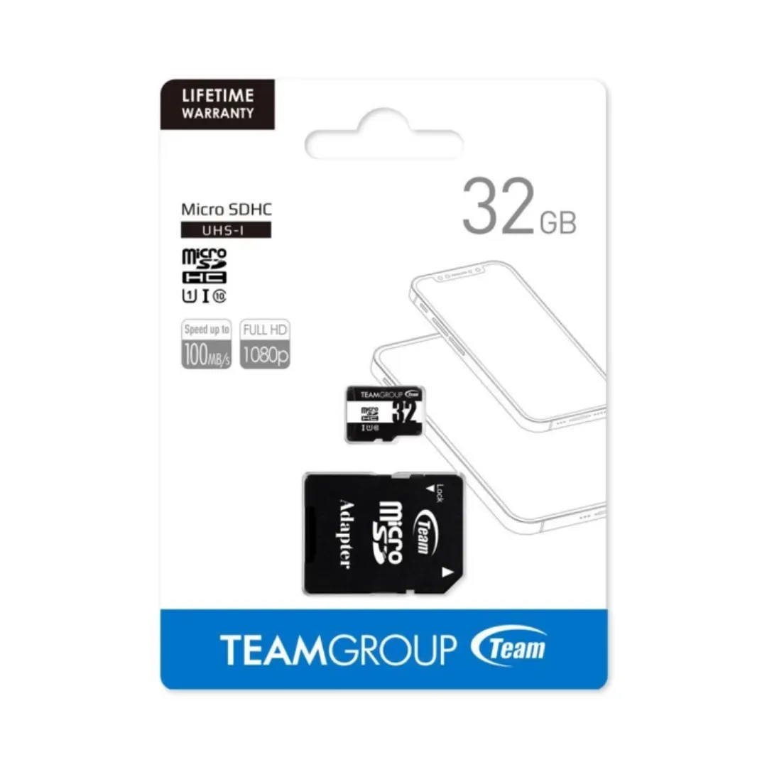 32G microSDHC 記憶卡 TF UHS-I U1 C10 Charmera可用 台灣製造 TEAM GROUP 原廠終生保固