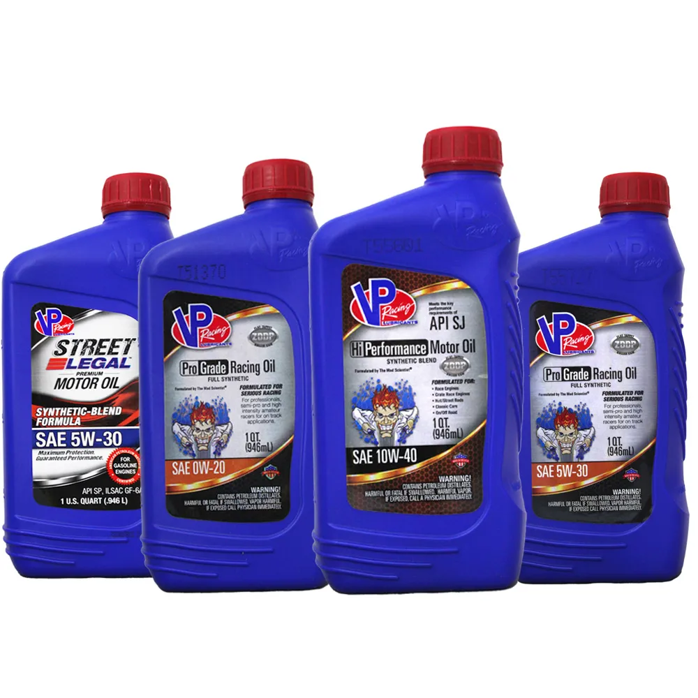 VP RACING PRO GRADE PERFORMANCE STREET 0W20 5W30 10W40 全合成機油